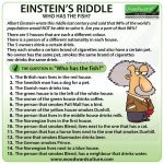 Einstein’s Riddle | Who has the fish? | Woodward Culture